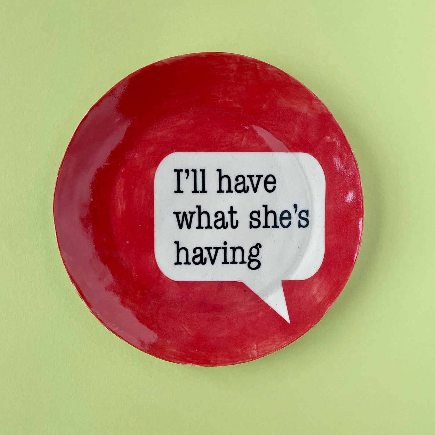 When Harry Met Sally – 'I'll Have What She's Having' Plate – Camden Clay